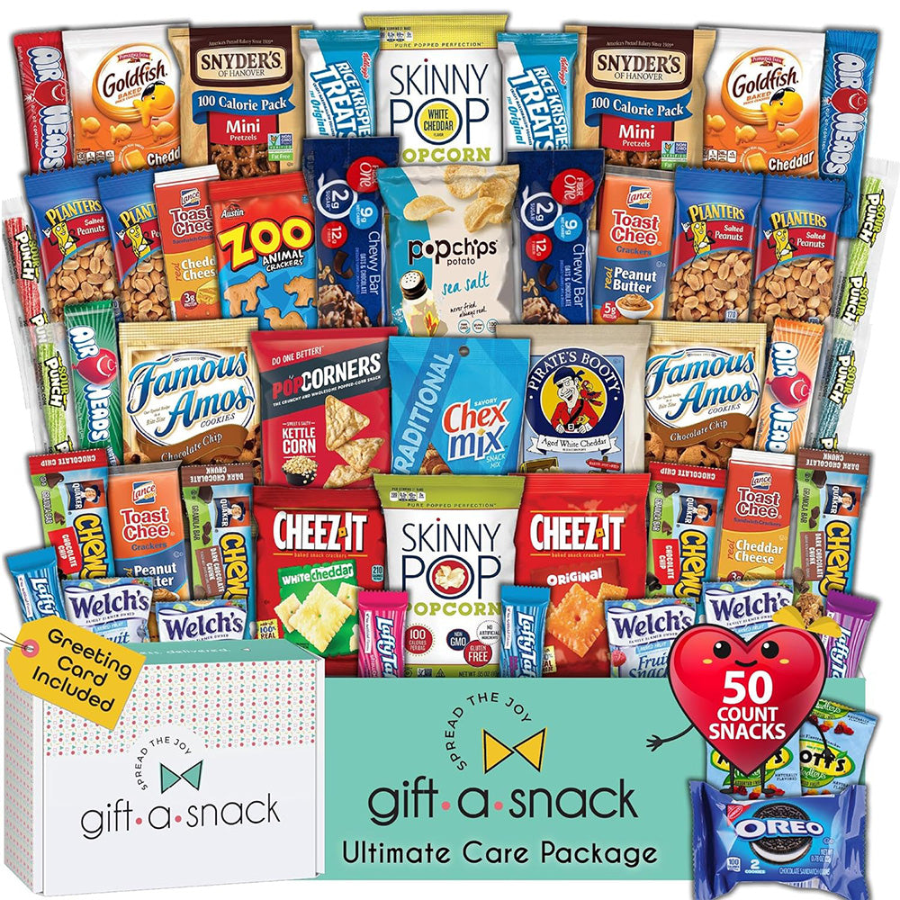 Gift A Snack - Thanksgiving Snack Box Variety Pack Care Package (50 ...