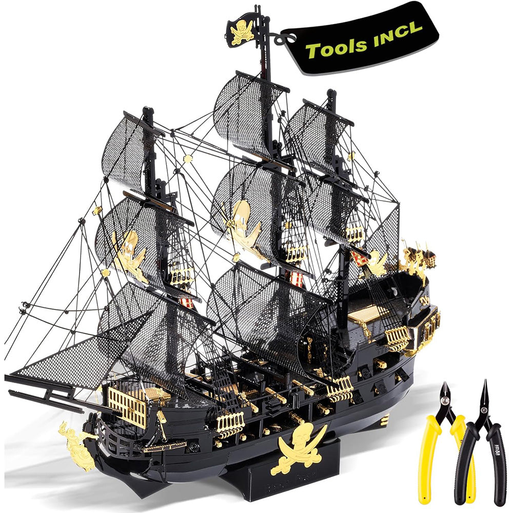 Piececool Queen Anne's Revenge Pirate Ship Model - Creative Gift ...