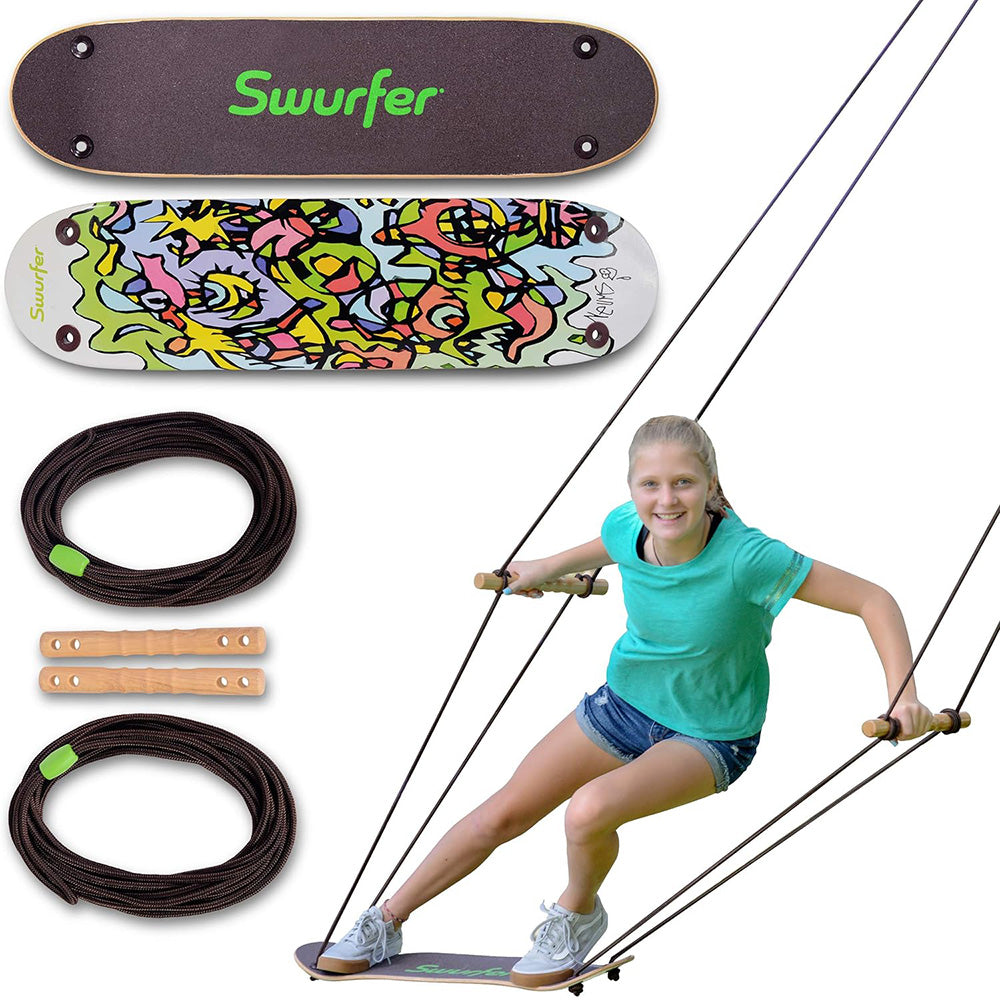 Swurfer Stand Up Tree Swing - Outdoor Fun for Kids (Ages 6 and Up ...